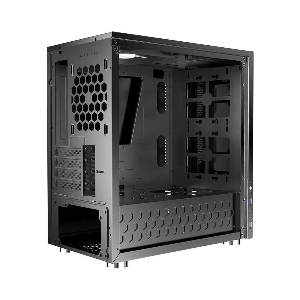 Carcasa Jonsbo C3 Plus, TG, mATX, Negru - eMAG.ro