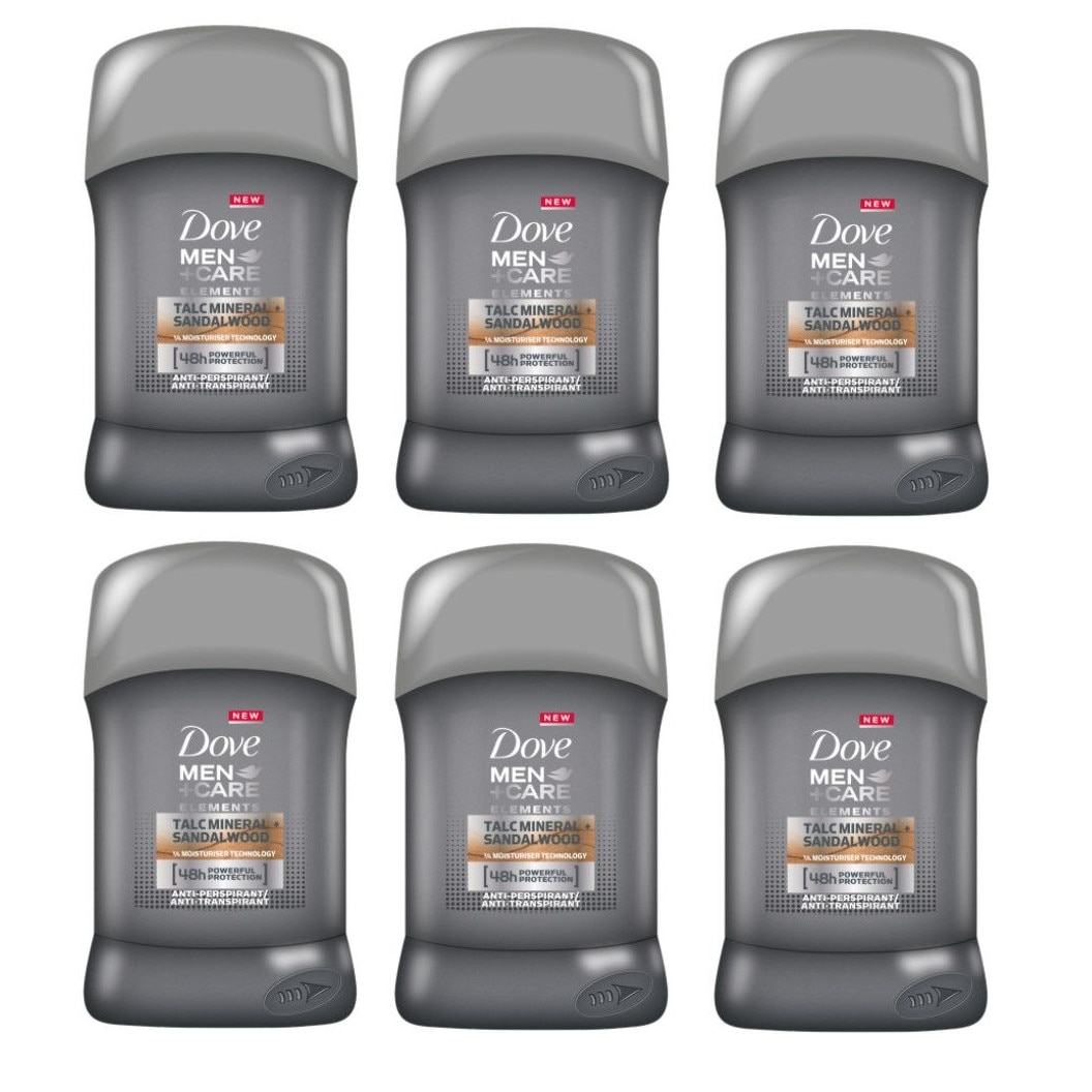Set 6 x Deodorant Antiperspirant Stick 48h, Dove Men+Care, Talc Mineral ...
