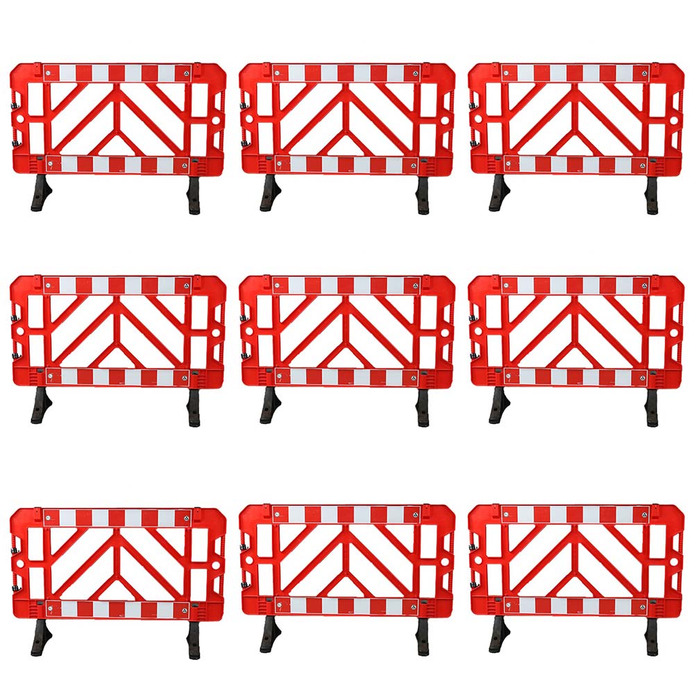 Bariera modulara pentru semnalizare lucrari, rosie, PVC, 1500x1000 mm ...