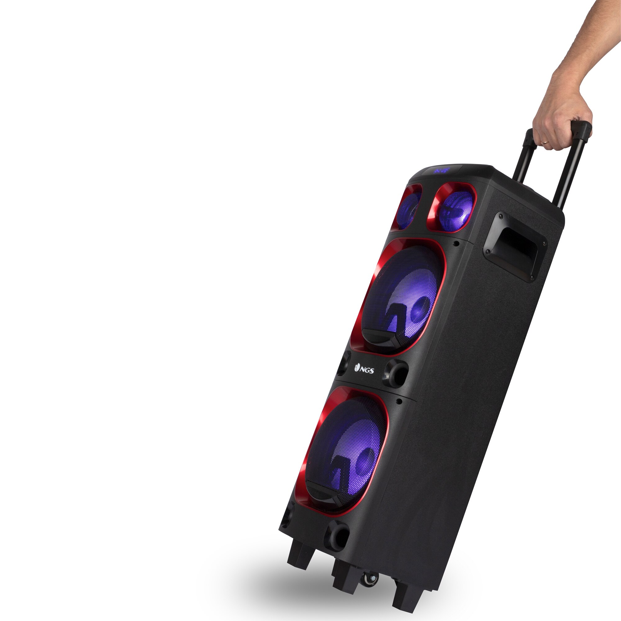 Boxa portabila cu acumulator NGS Wildska, putere 300W, 2 difuzoare + 2 ...
