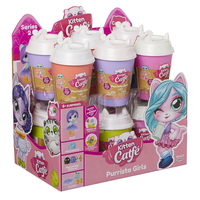 Papusi Kitten Caffe Girls,mini papusa intr-o cana de cafea - eMAG.ro