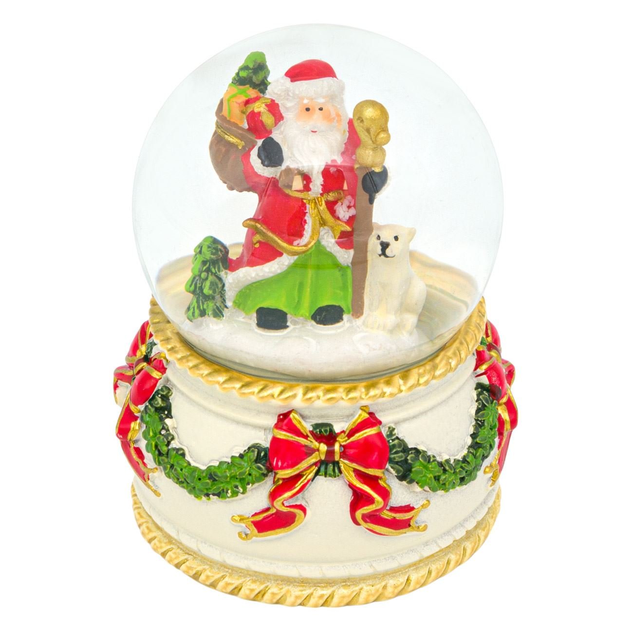 Glob zapada colorat cu Mos Craciun, 7 cm - eMAG.ro