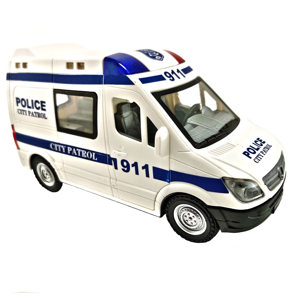 Masinuta politie tip duba 22 cm cu sunete si lumini - eMAG.ro