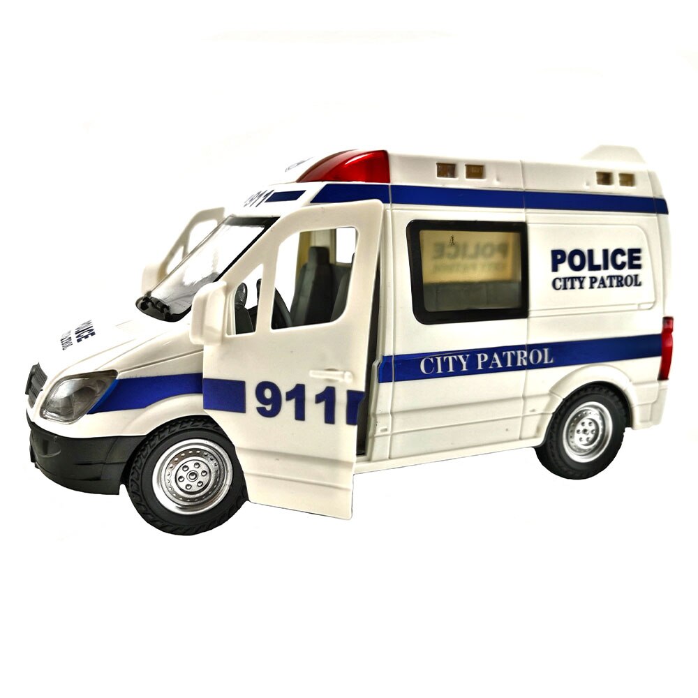 Masinuta politie tip duba 22 cm cu sunete si lumini - eMAG.ro