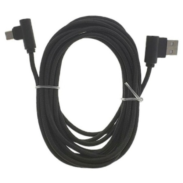 Cablu Samsung microUSB 2.0 3metri panzat negru 90grade - eMAG.ro