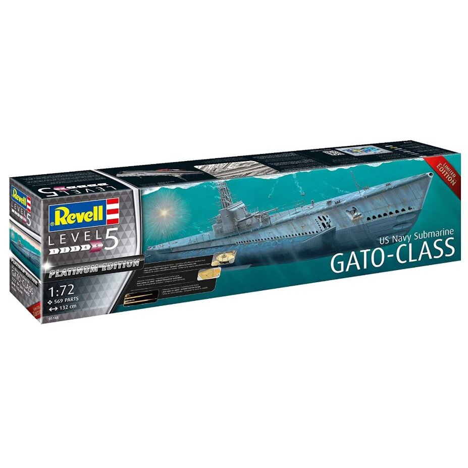 Navomodel de construit Revell US Navy Gato Class Submarine 569 piese ...