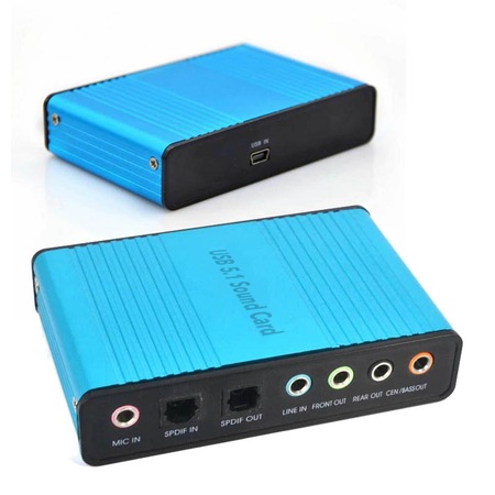 Placa de sunet USB 5.1, placa de sunet externa 5.1 spdif, pentru ...