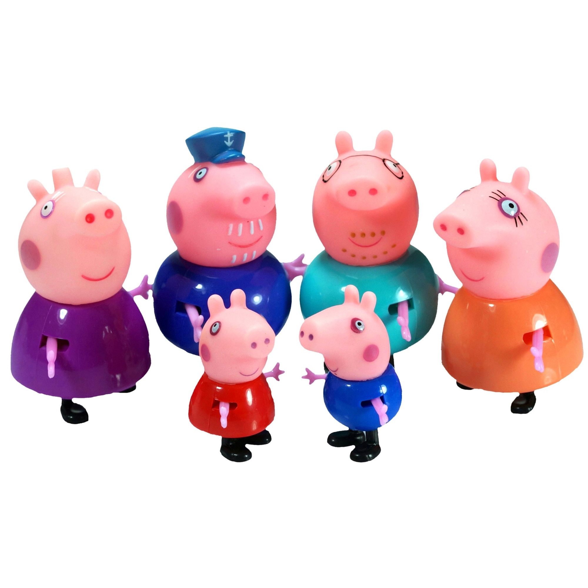 Set 6 figurine Peppa Pig, Atlas, 7-9 cm, Multicolor - eMAG.ro