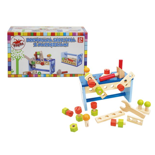 Set Trusa mesterului din lemn pentru copii, Momki, Multicolor - eMAG.ro
