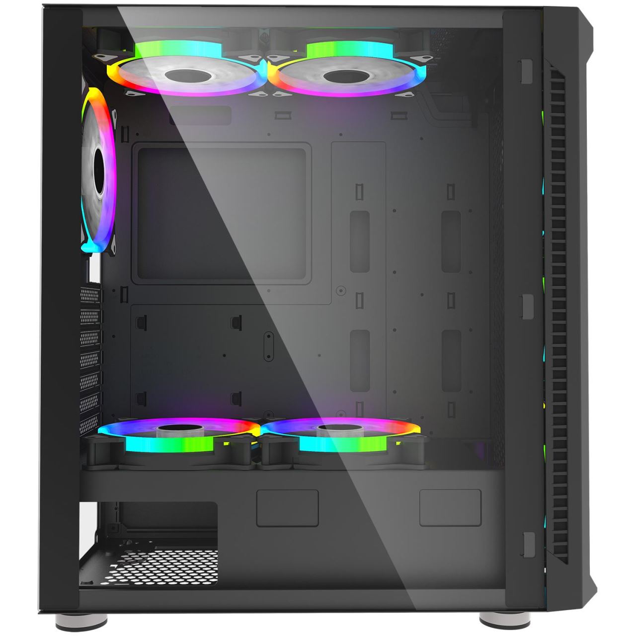 Carcasa Inaza Tanker, Mid-Tower, fara sursa, ATX, Black - eMAG.ro