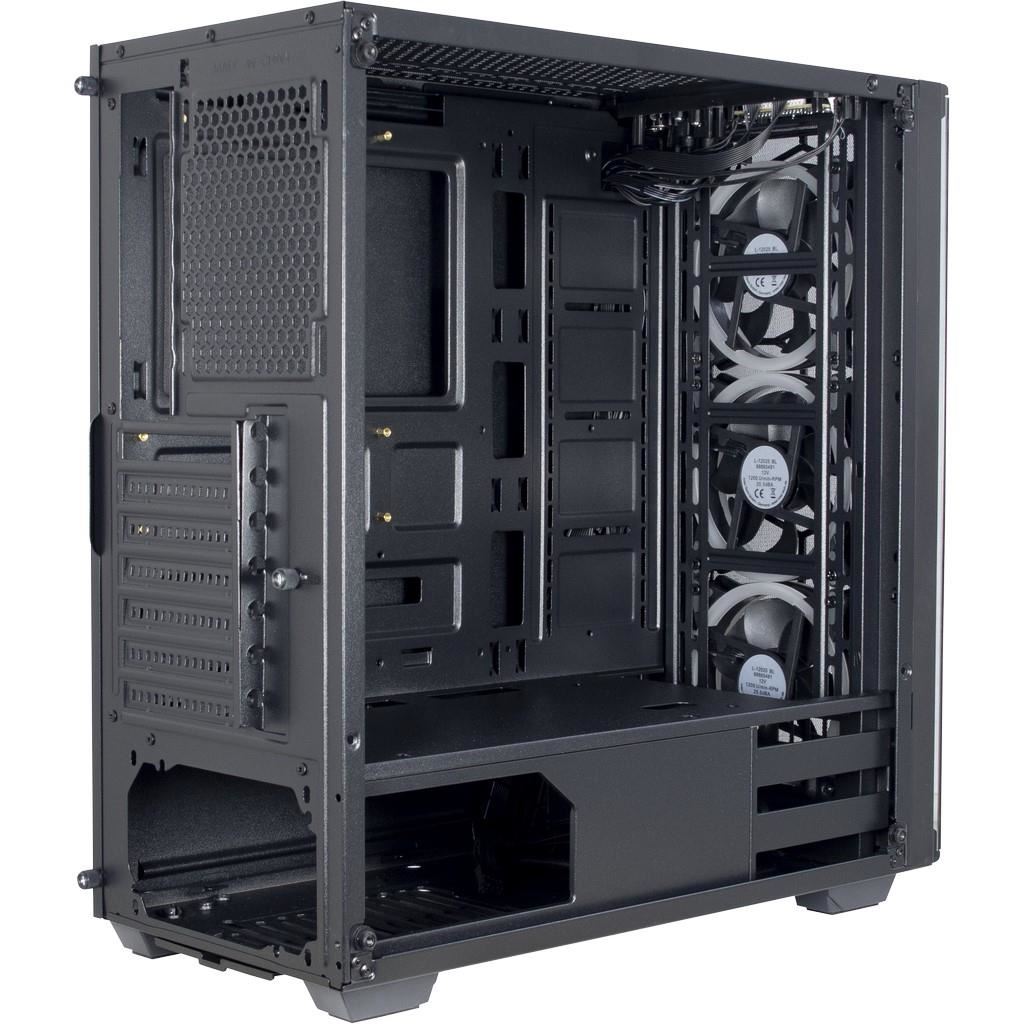 Carcasa Inter-Tech Cobweb, Mid-Tower, fara sursa, ATX, Black - eMAG.ro