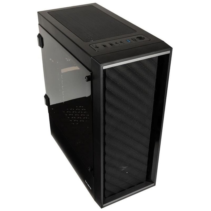 Кутия Zalman T7, Mid-Tower, Без захранващ блок, ATX, Black - eMAG.bg