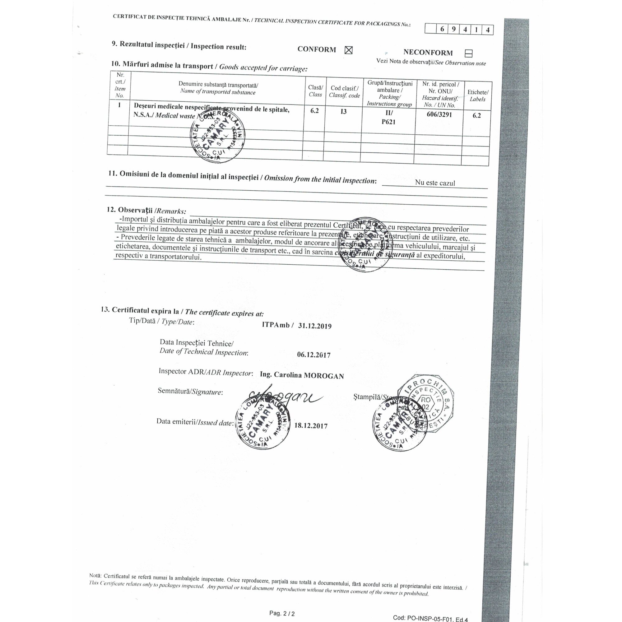 Container deseuri medicale ascutite, intepatoare si taioase 7.5l SERIX ...