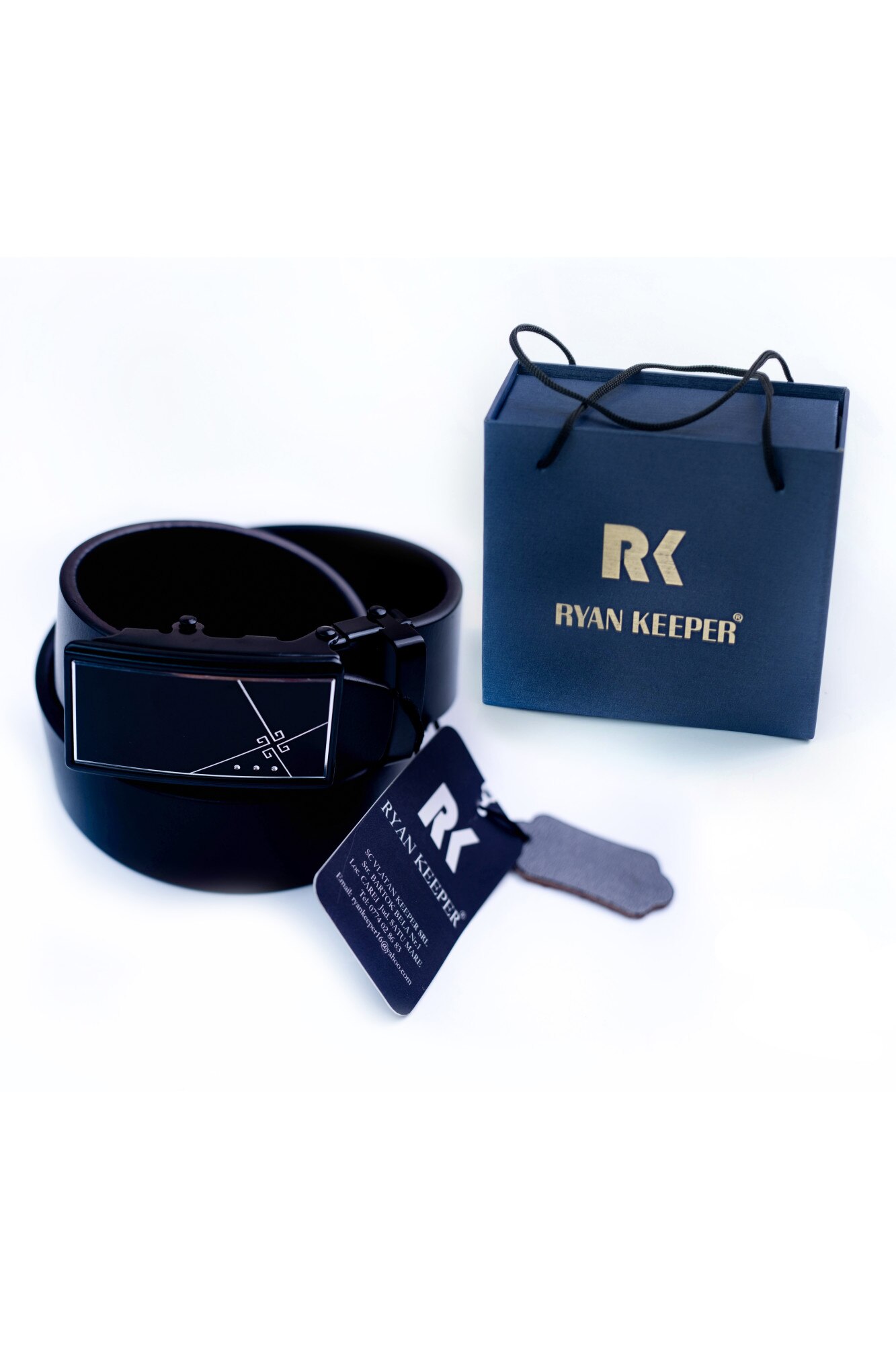 Ryan Keeper bőr öv, automata, fekete, 115 cm, B11 - eMAG.hu