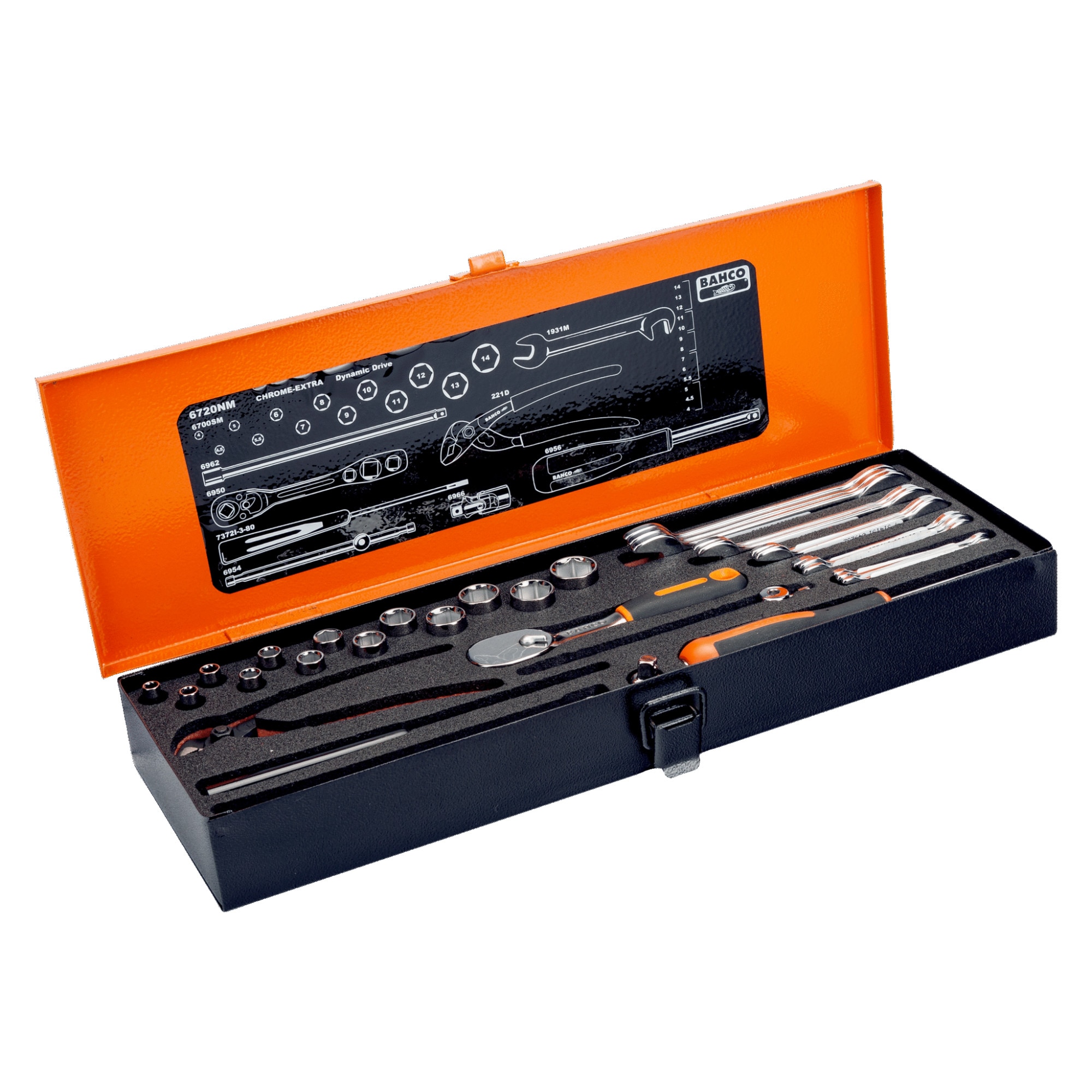 Trusa chei fixe si clichet, Bahco, 33 piese - eMAG.ro