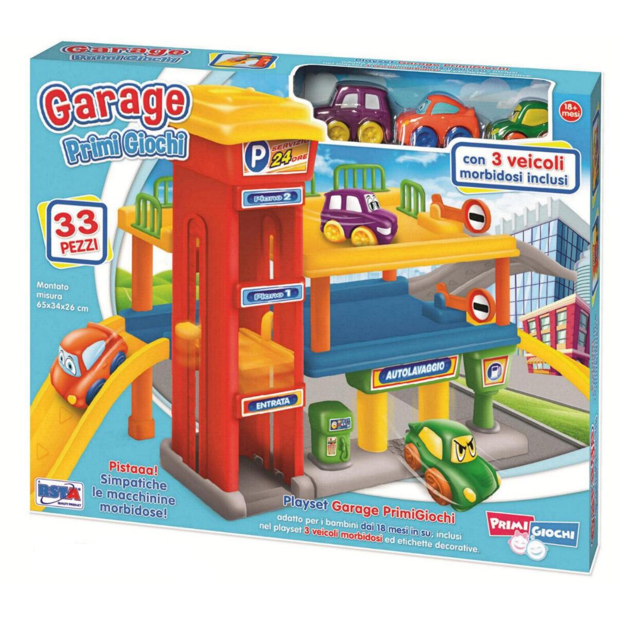 Garaj cu doua etaje si 3 vehicule incluse RS Toys - eMAG.ro