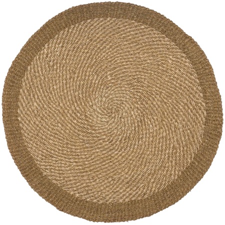 Covor rotund din iarba de mare Saigon 120 cm, culoare bej - eMAG.ro