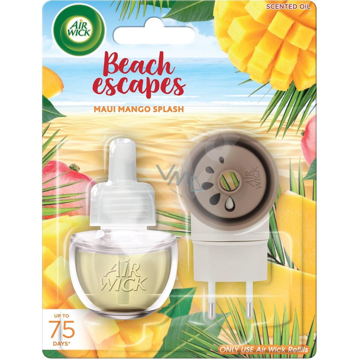 Odorizant camera, Air Wick, 1 aparat si 1 rezerva Beach Escapes, 19 ml ...