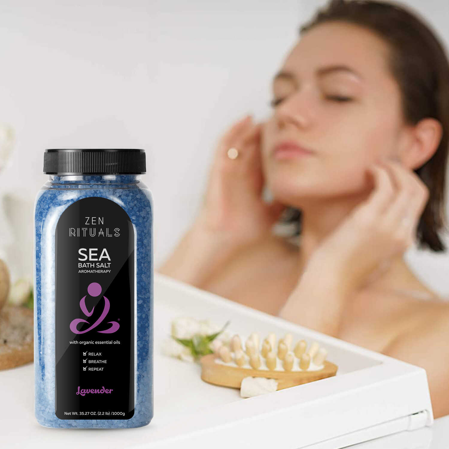 Set Zen Rituals, 3 recipiente de saruri de baie cu uleiuri esentiale ...