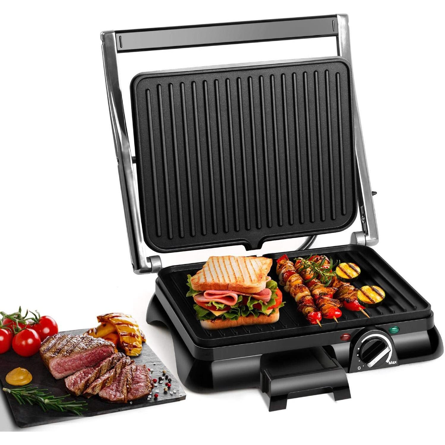 Gratar multifunctional 4 in 1 Samson, 2000W,Placi cu invelis ...