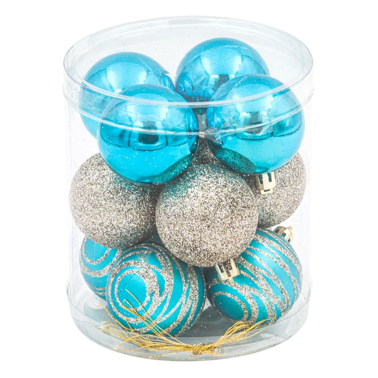 Комплект от 12 гланцови декоративни коледни топки, Лъвица, 5 см - eMAG.bg