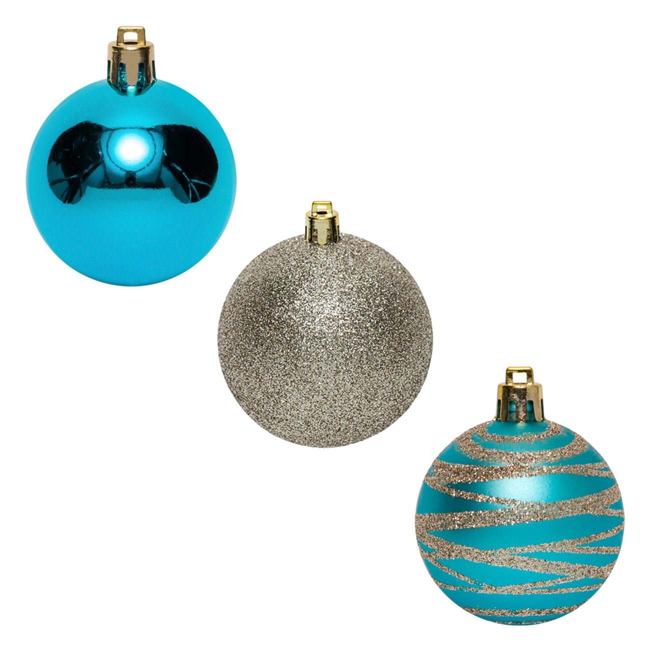 Комплект от 12 гланцови декоративни коледни топки, Лъвица, 5 см - eMAG.bg