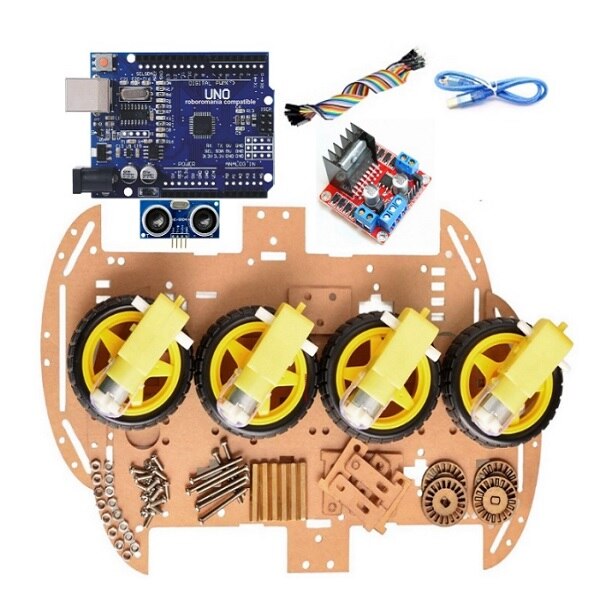 Kit Robot 4WD Arduino Uno pentru incepatori - Compară Prețuri | 3CHEAPS