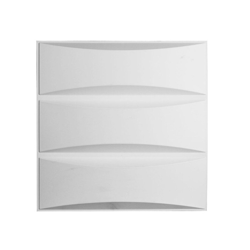Placa decorativa 3D pentru perete, Plastic, Alb, 500 x 500 mm, Model ...