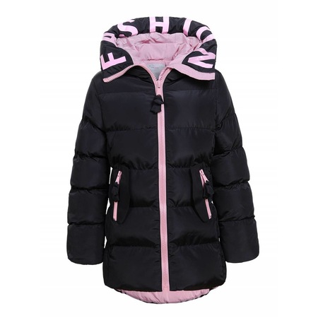 Geaca iarna pentru fetite, culoare neagra, marime 164 cm, varsta 14 ani ...