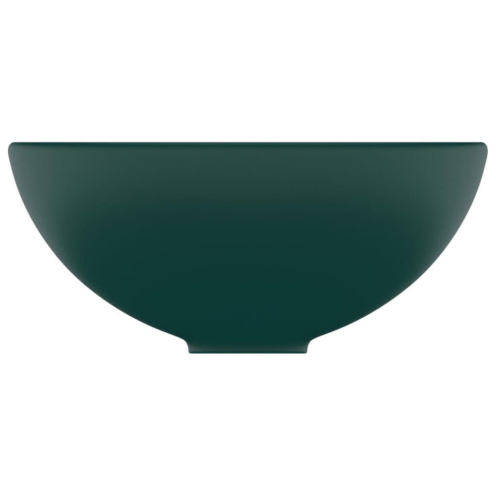 Chiuveta baie lux verde inchis mat 32,5x14 cm ceramica rotund, Elegant ...