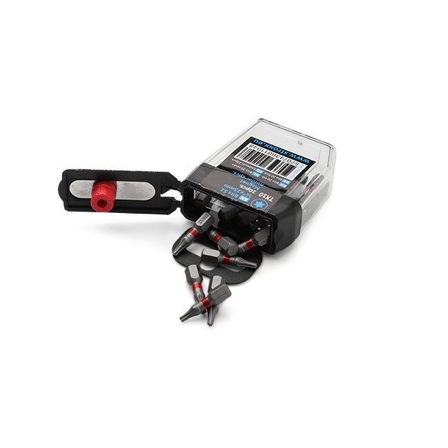 Set biti S2 TX10 1/4''X25, STROXX, 20 buc/set + 1 buc limitator de ...