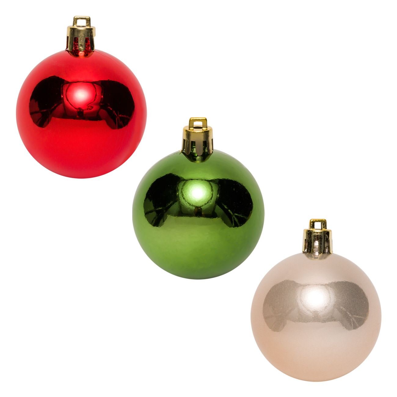 Комплект от 12 блестящи разноцветни коледни топки, Лъвица, 5 см - eMAG.bg