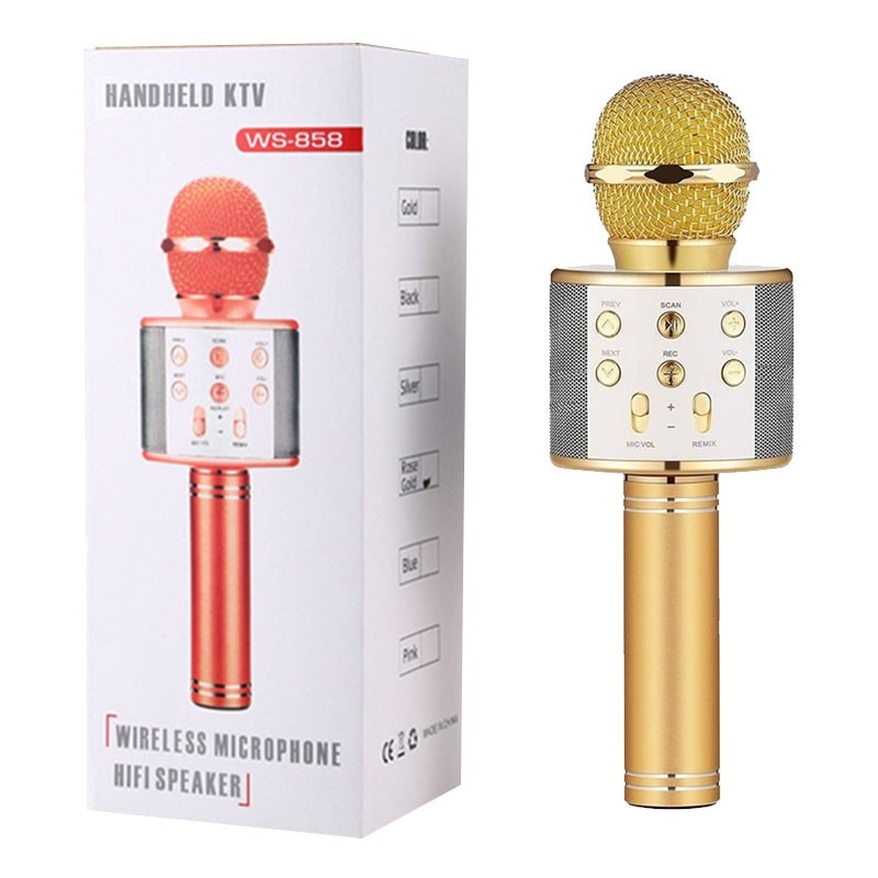 Microfon wireless, cu boxe si bluetooth - eMAG.ro