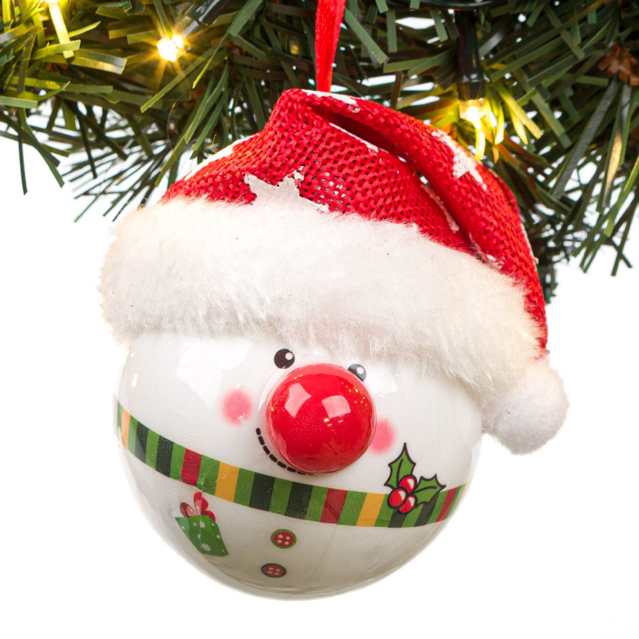 Glob cu design Mos Craciun, 6.5 cm - eMAG.ro