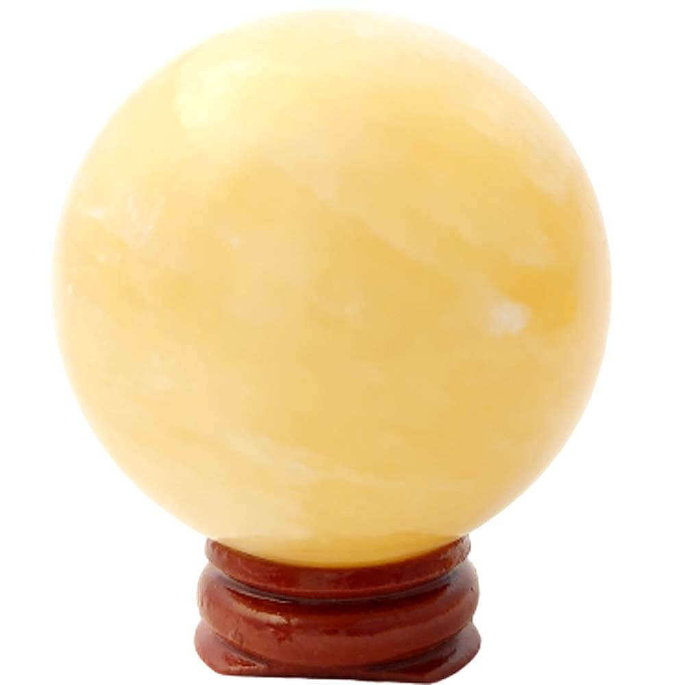 Sfera din piatra naturala calcit, obiect feng shui pentru absorbirea ...