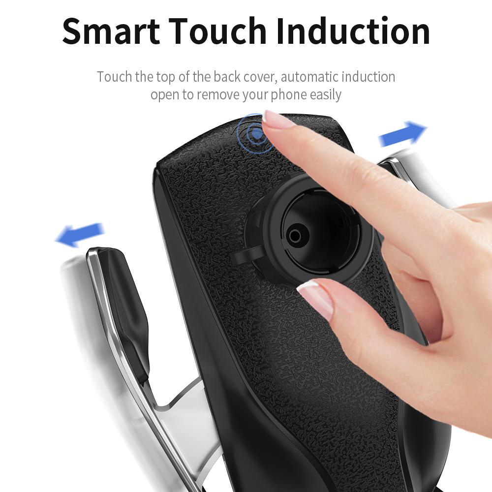 Поставка за телефон MRG L-R1, Smart Wireless, Бързо зареждане, Сива ...