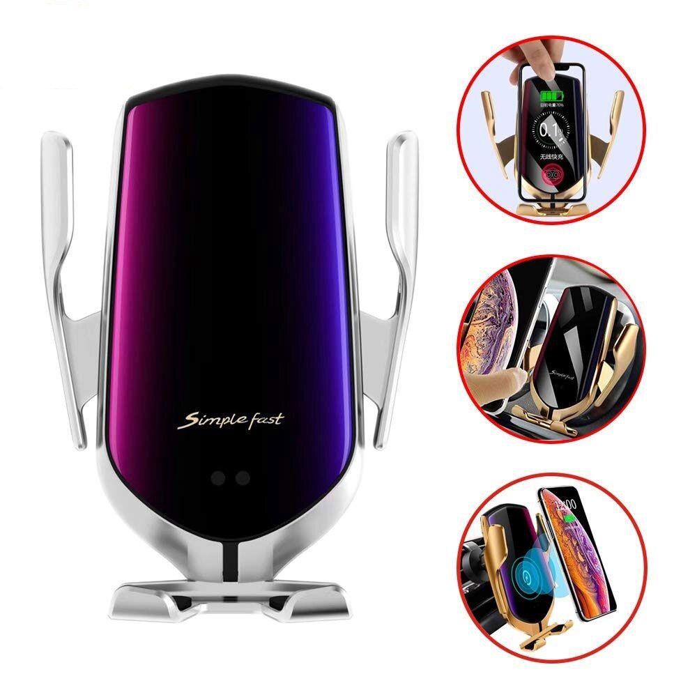 Поставка за телефон MRG L-R1, Smart Wireless, Бързо зареждане, Сива ...