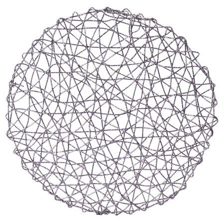 Napron argintiu rotund de Craciun, 38 cm - eMAG.ro