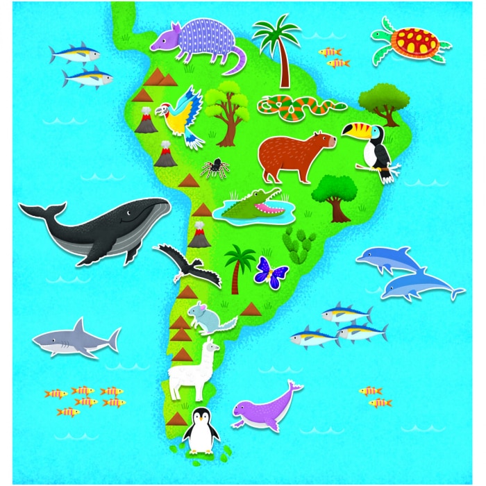 Cartea mea cu stickere, Harta animale - eMAG.ro