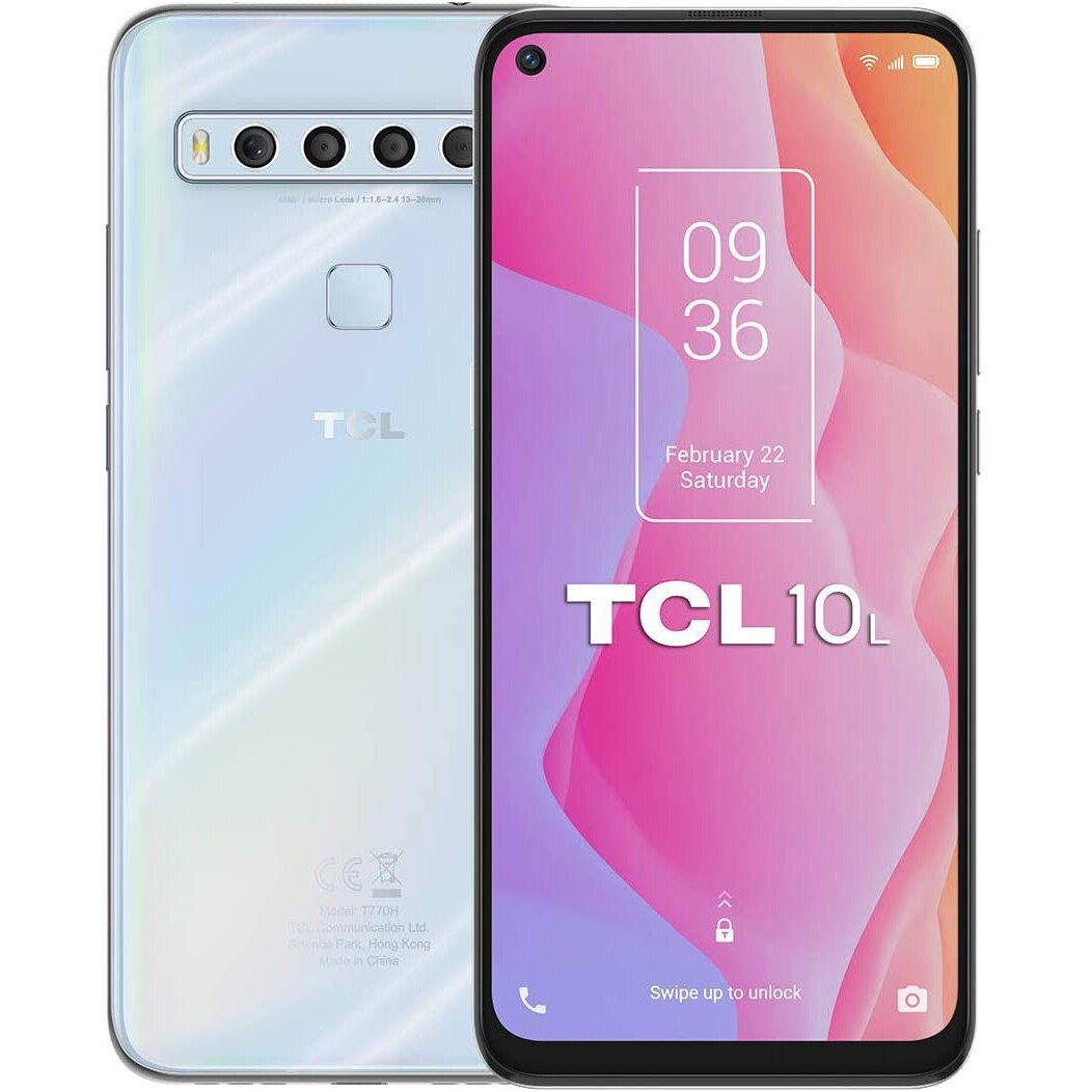 Telefon mobil TCL 10L, Dual SIM, 64GB, 6GB RAM, 4G, Arctic White - eMAG.ro