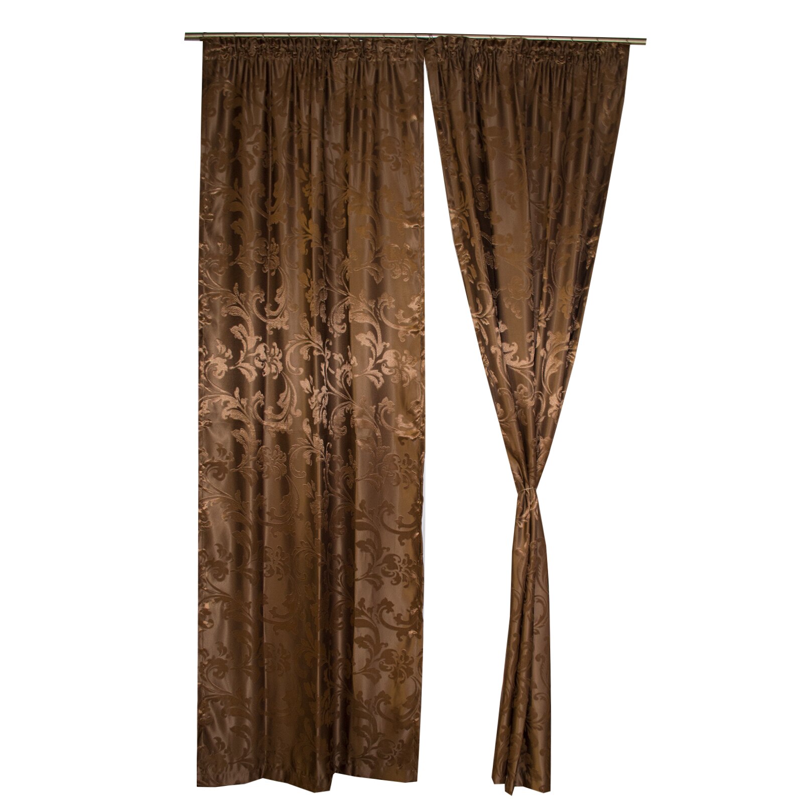 Set draperii Velaria jacard maro, 2*200x245 cm - eMAG.ro