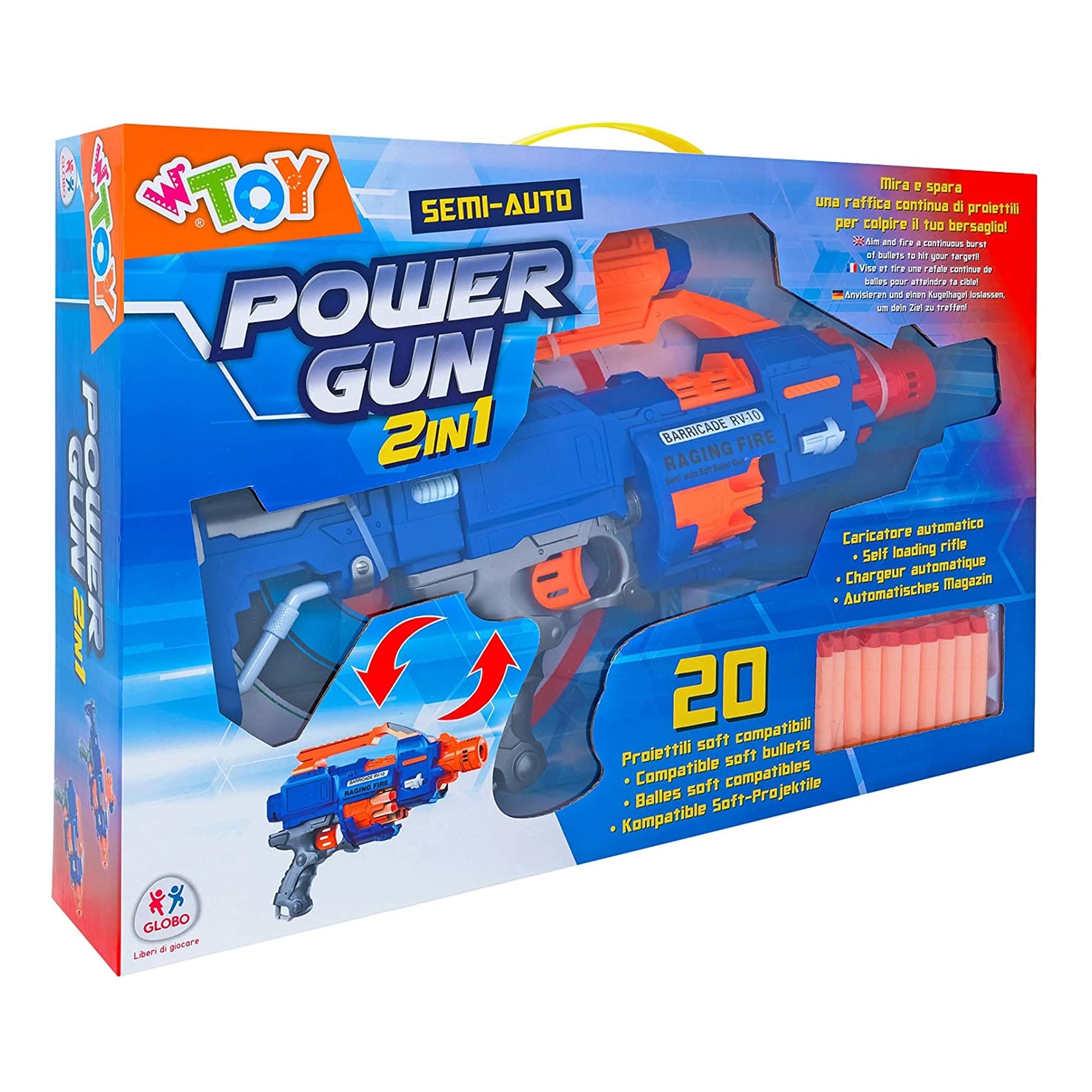 Mitraliera semiautomata Globo cu 20 gloante moi - eMAG.ro