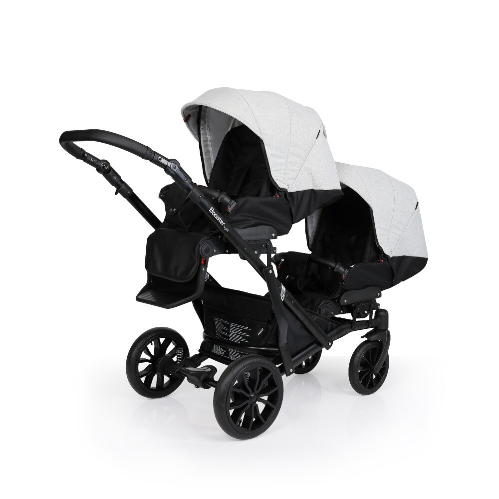 Carucior gemeni Kunert Booster Light 3 in 1 Gri/Jeans - eMAG.ro