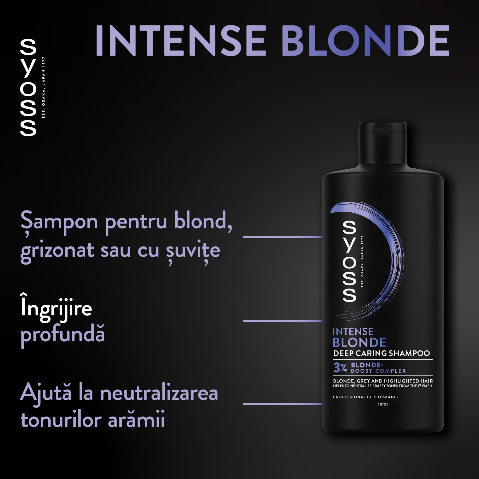 Sampon Syoss Blonde & Silver pentru par blond, argintiu sau cu suvite ...