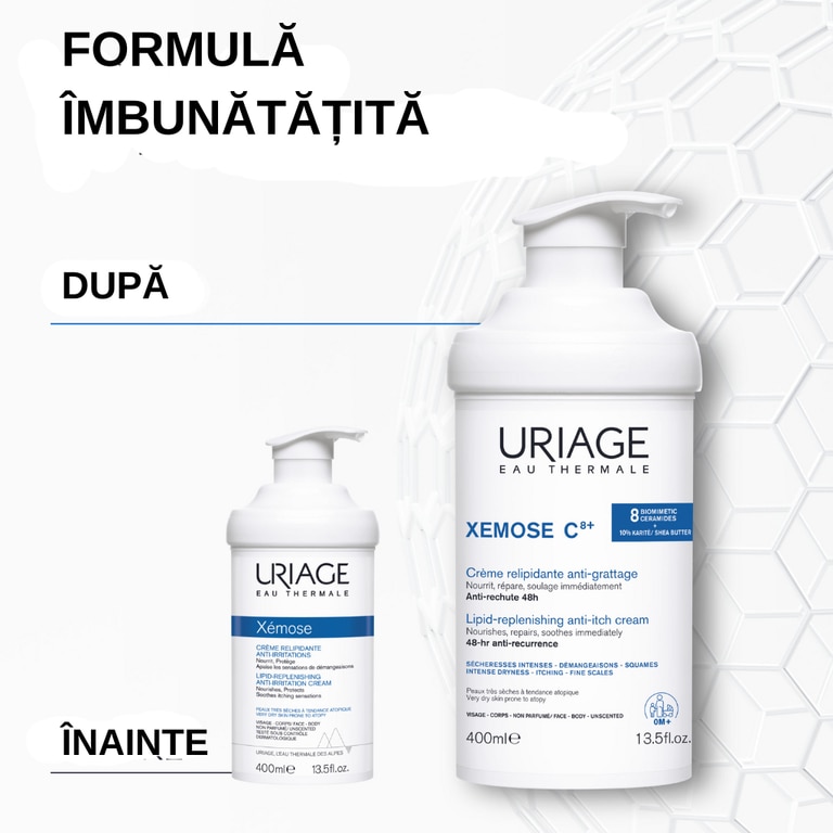 Crema relipidanta anti-prurit XEMOSE C8+ Uriage, 400 ml - eMAG.ro