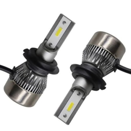 Set 2 becuri led H7 mini, lumina alba, 6000k Ventilatie Automata, fara ...