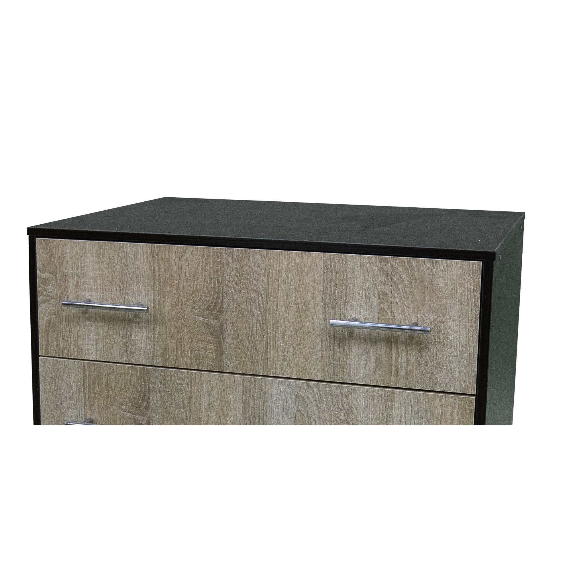 Comoda Wenge/Sonoma cu 3 sertare, 80 x 40 x 75 cm - eMAG.ro