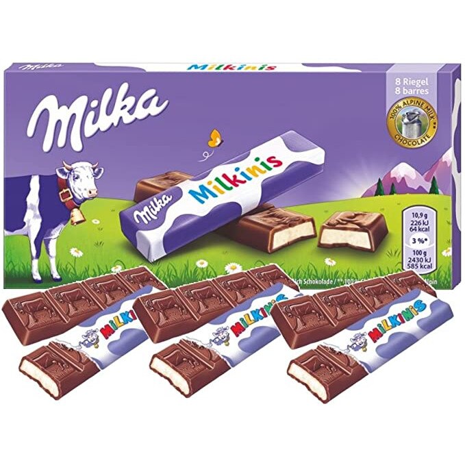 Pachet 4x Batoane de ciocolata cu crema de lapte Milkinis 4x87.5g Milka ...