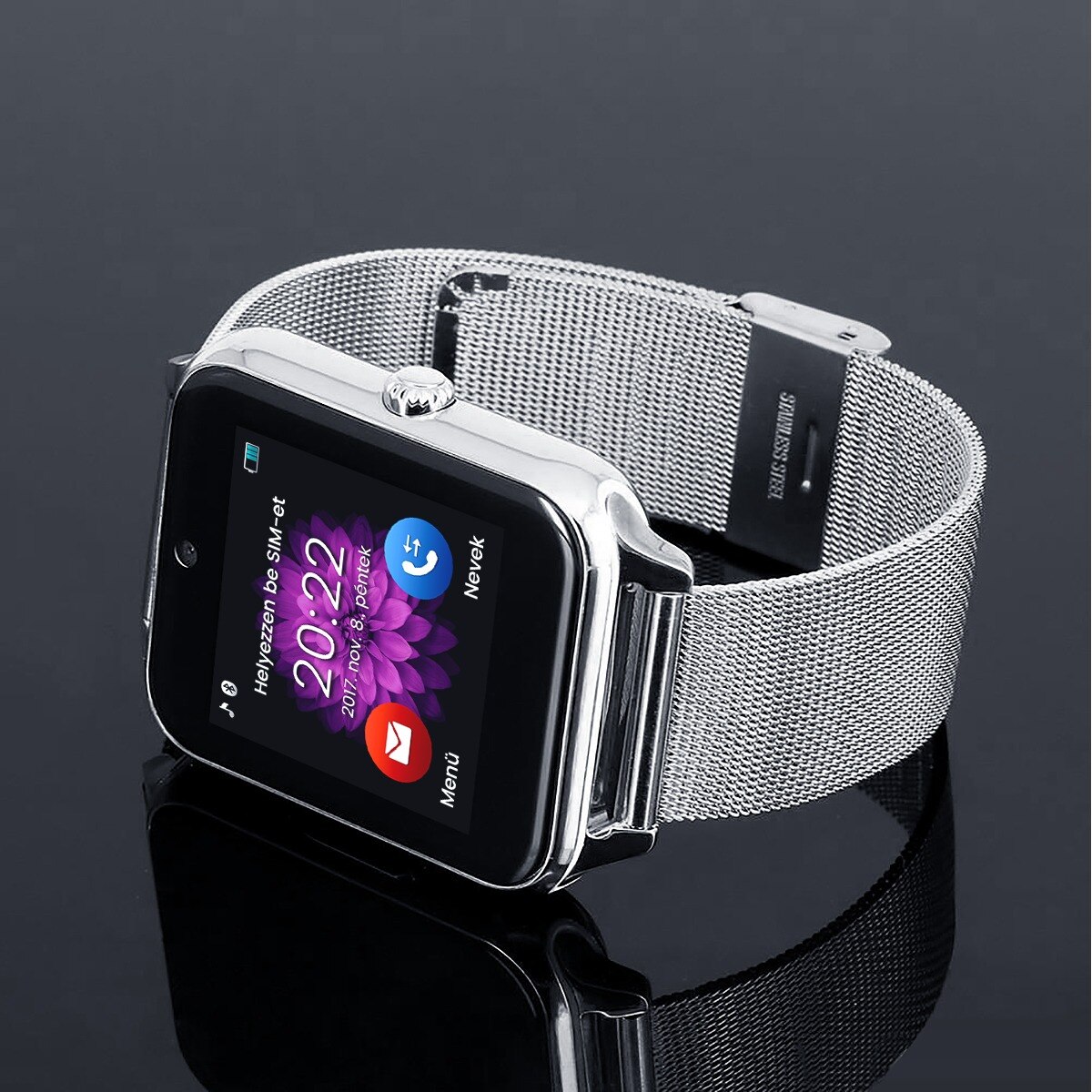 Smartwatch Kinex Z60, Metal, Argintiu - eMAG.ro