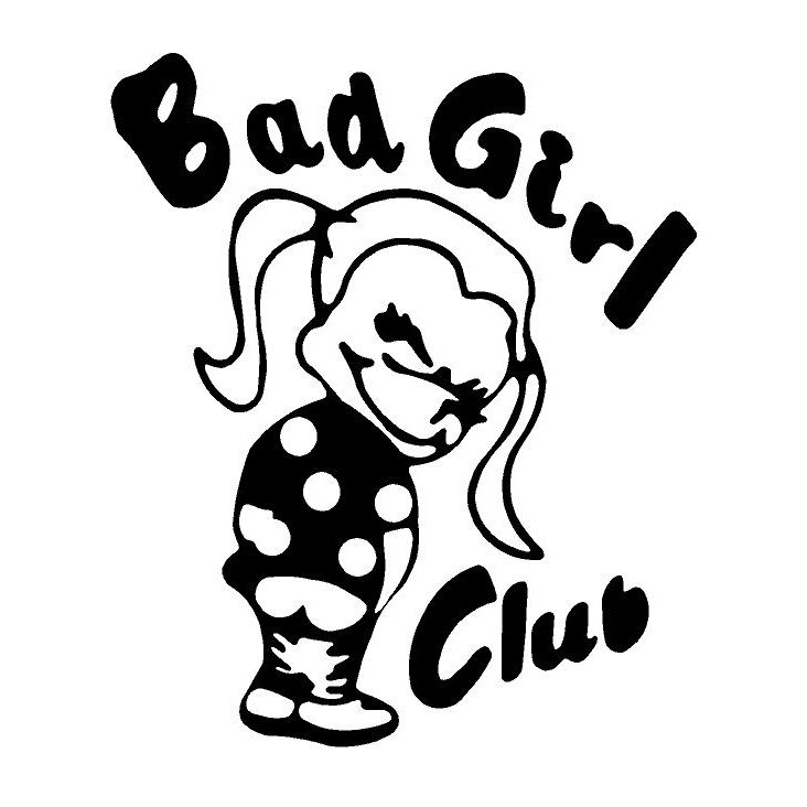Sticker decorativ auto, bad girl club, 12x15cm - eMAG.ro